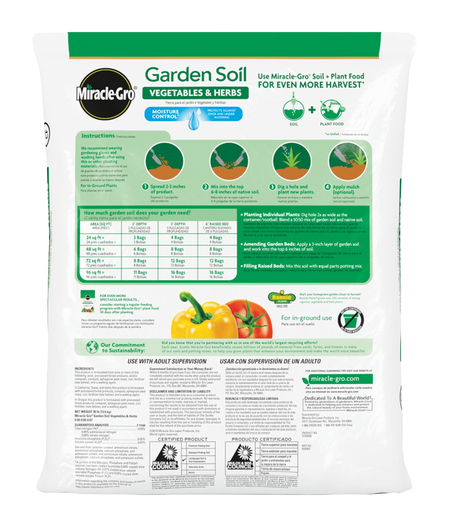 Miracle-Gro Vegetables & Herbs Garden Soil