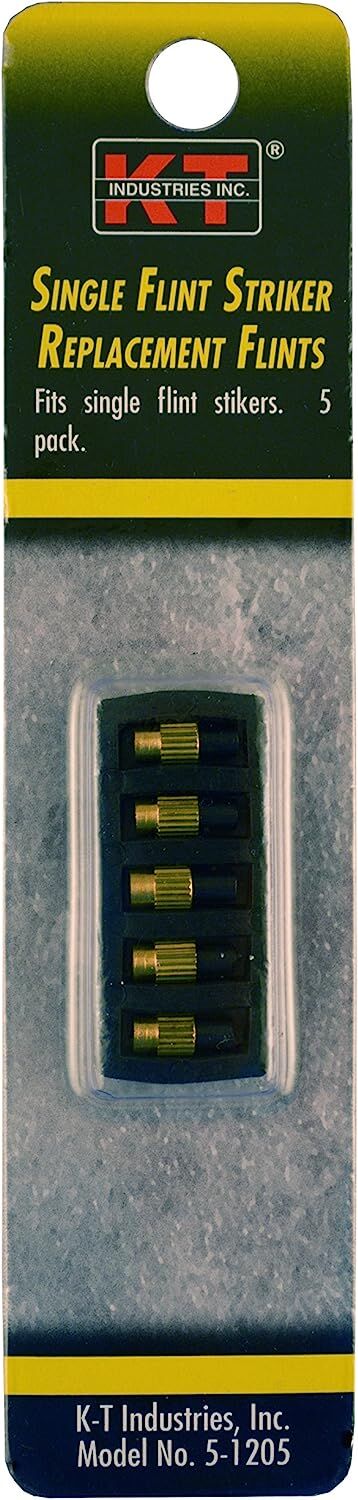 K T Industries Flint Striker Replacement Flints - 5 Pack