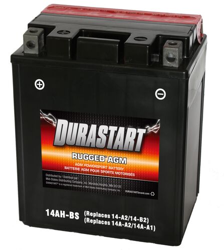 DuraStart Supercrank Select AGM Powersport Battery - 14AH-BS