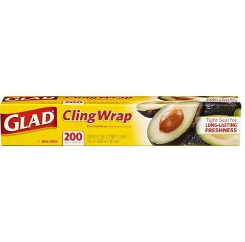 Glad Cling-Wrap Plastic Wrap 200 Sq Ft Roll