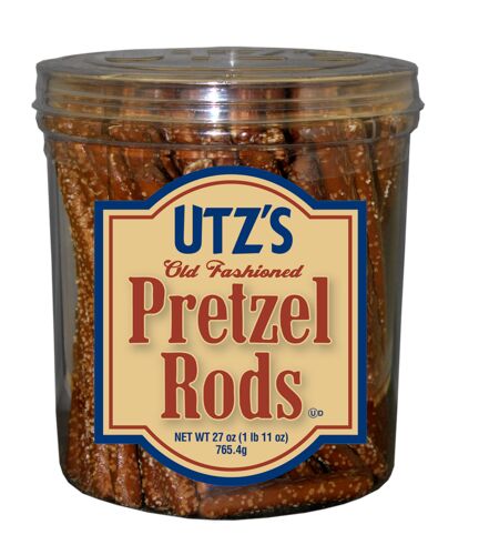 Utz Old Fashioned Pretzel Rods 27 Oz Barrel