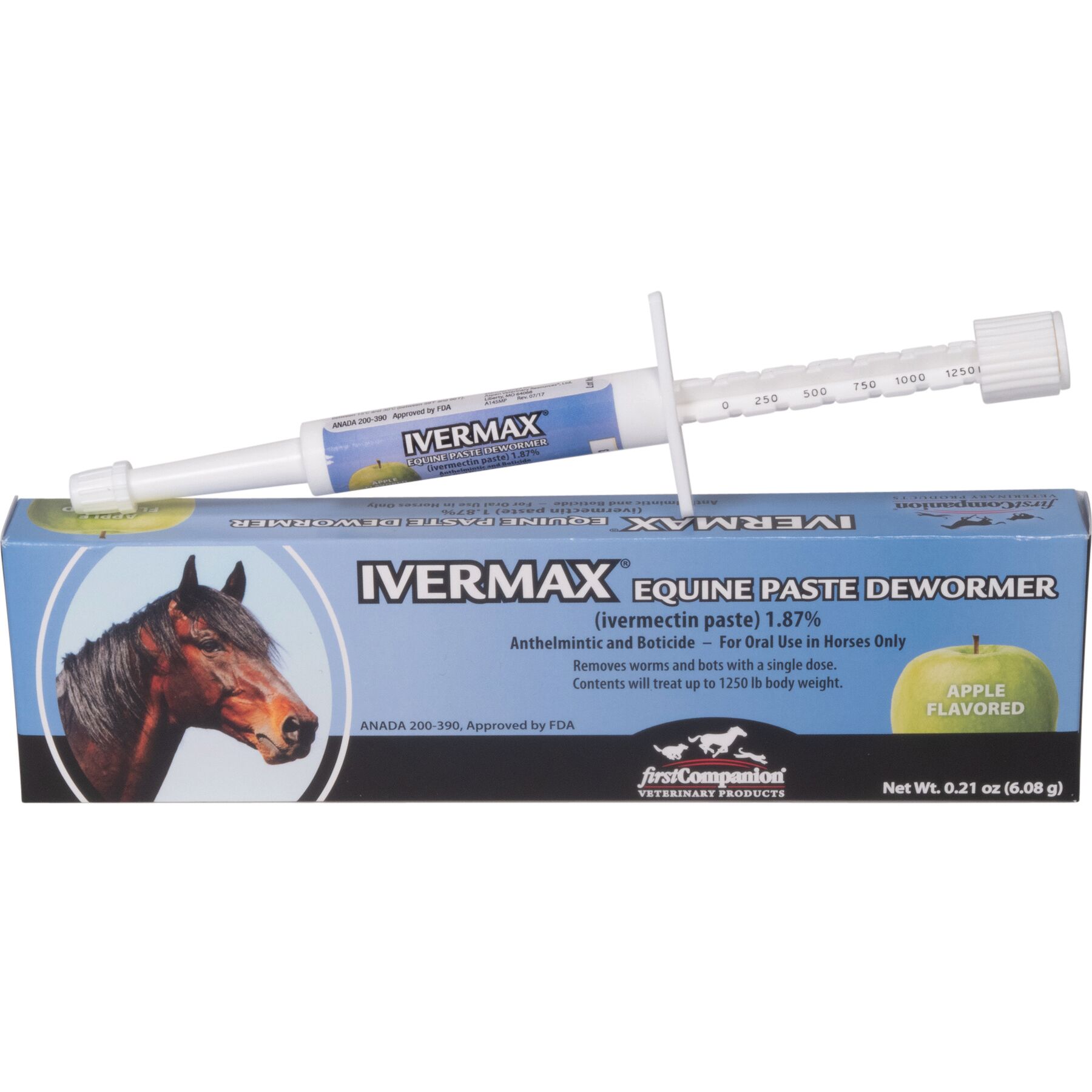 First Companion Ivermax Equine Paste Dewormer - 1.87% Tube