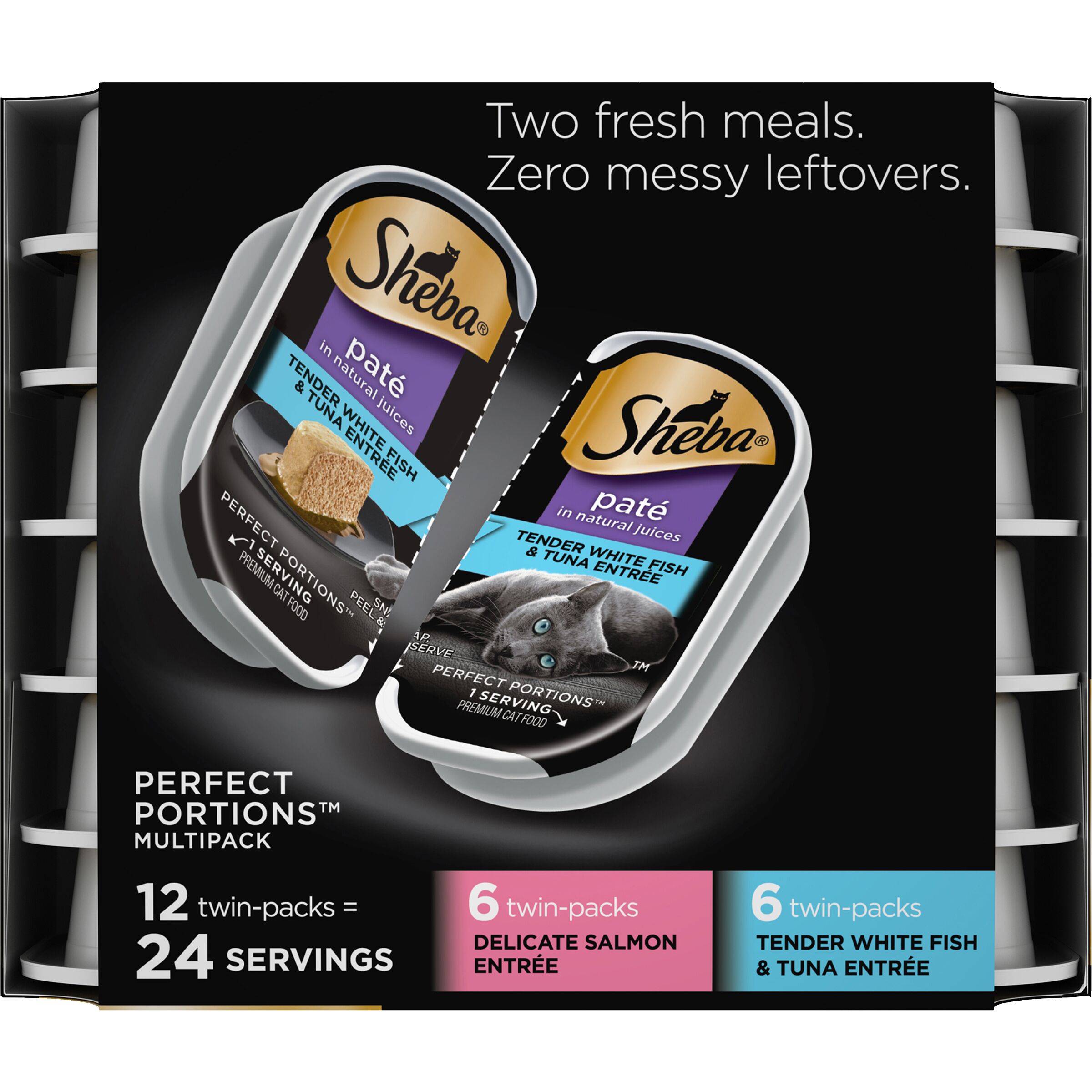 Perfect Portions Pate Cat Food - 12-Pack Seafood Variety