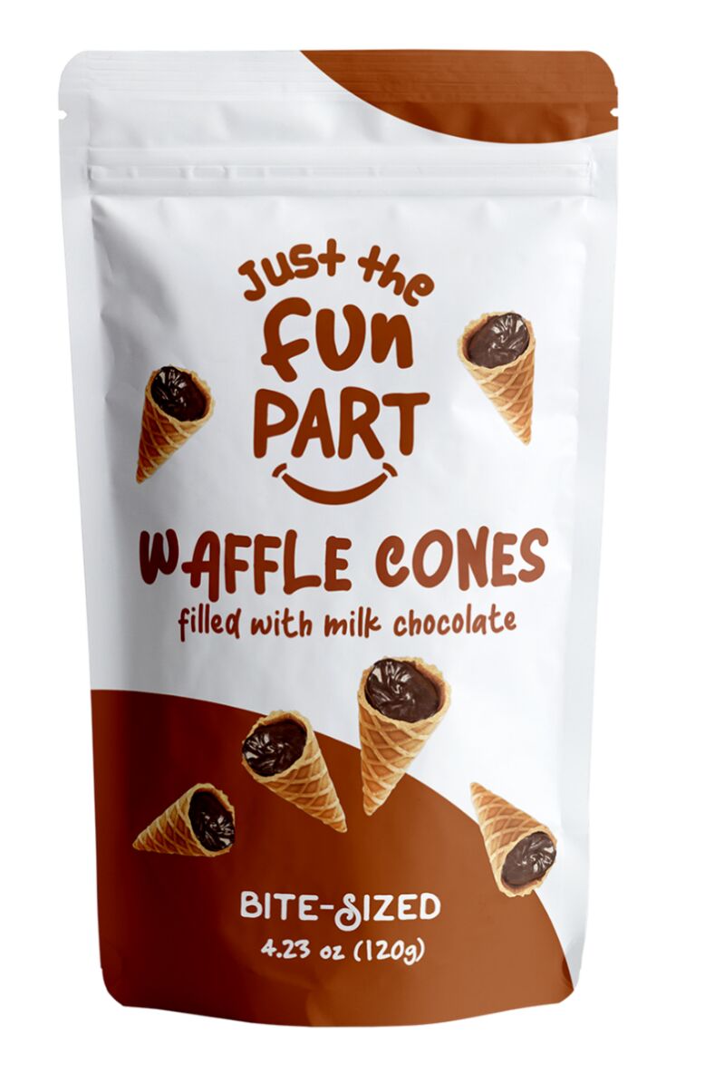 Just The Fun Part Milk Chocolate Filled Waffle Cones