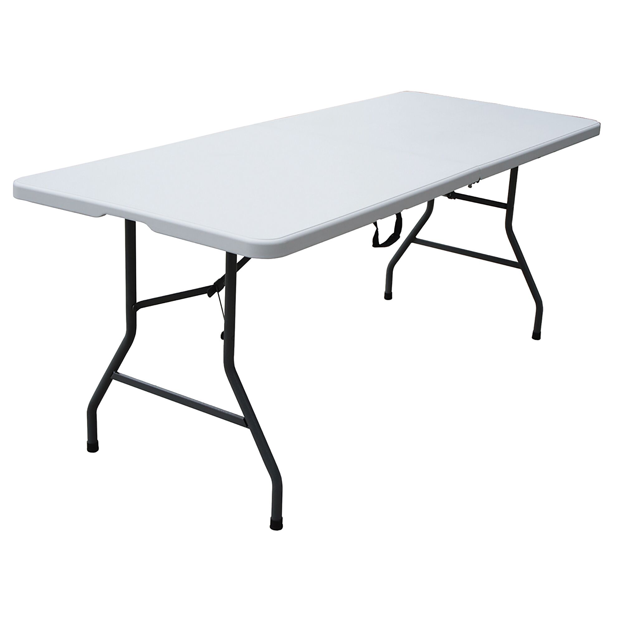 Plastic Development 6' Off White Bi-Fold Blow Molded Plastic Table